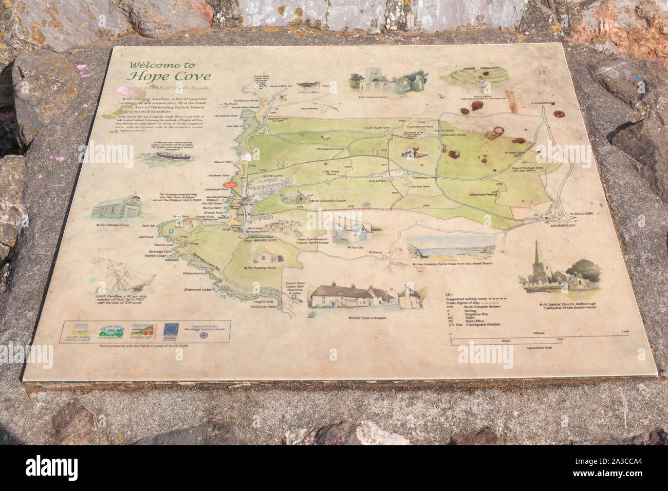 Map of south hams hi-res stock photography and images - Alamy