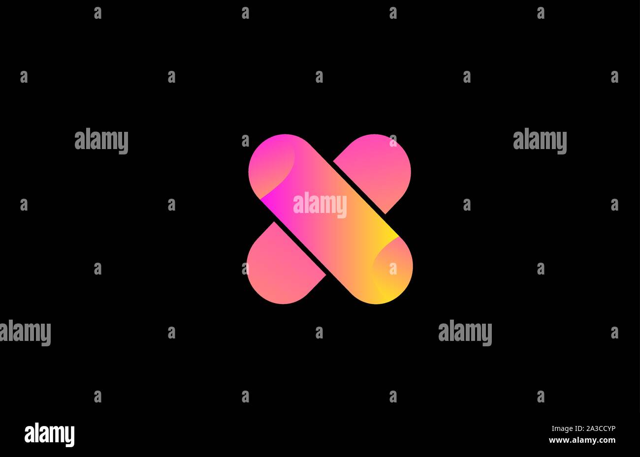 pink alphabet letter X for company logo icon design. Suitable for a ...