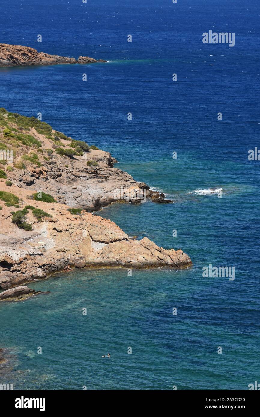 stretch of coast at Anavyssos in Greece Stock Photo - Alamy