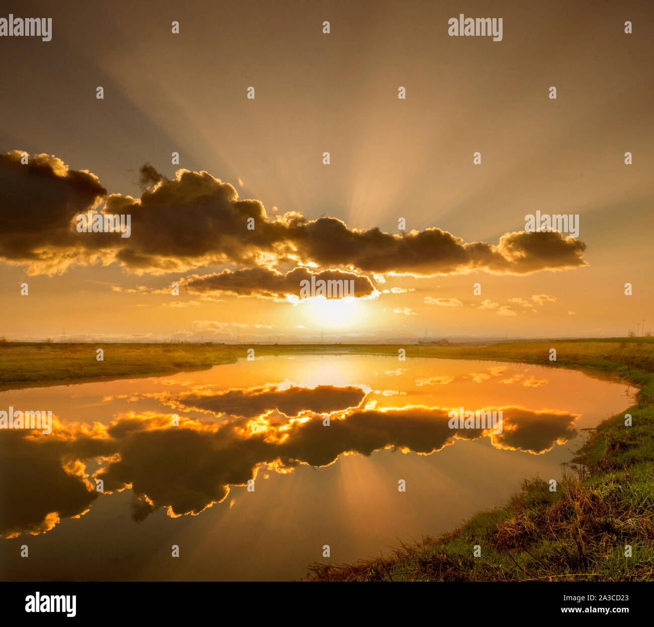 Reflections over the water Stock Photo - Alamy
