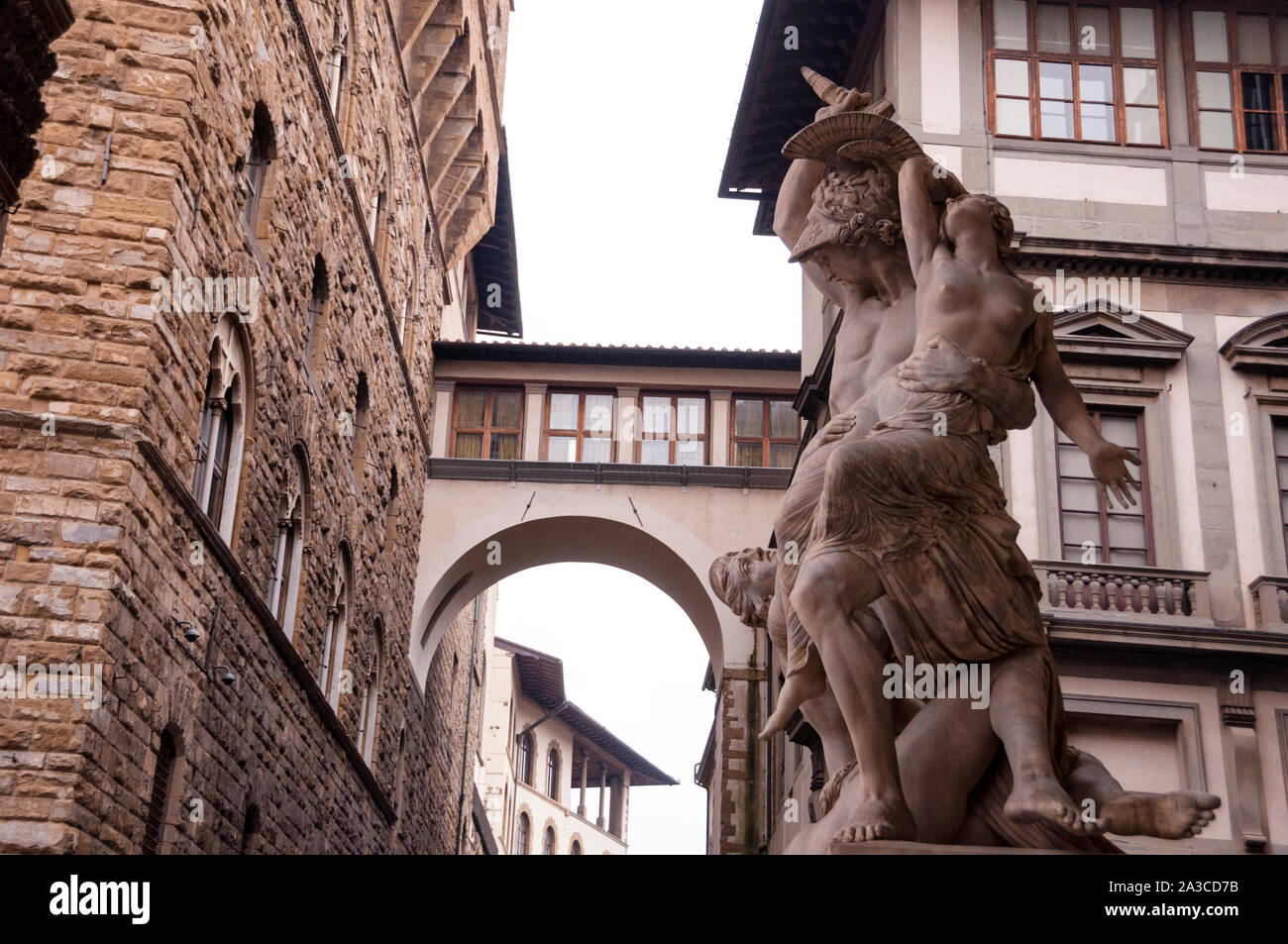 Romanesque architecture and open-air sculpture in Florence, Italy Stock ...