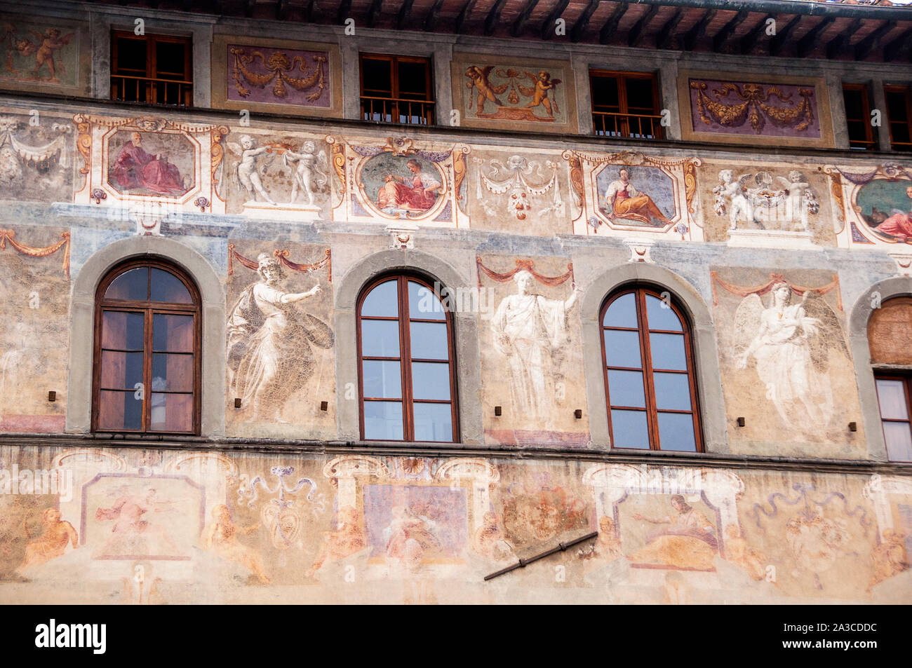 Fading frescos of Palazzo dell Antella in Florence, birthplace of the ...