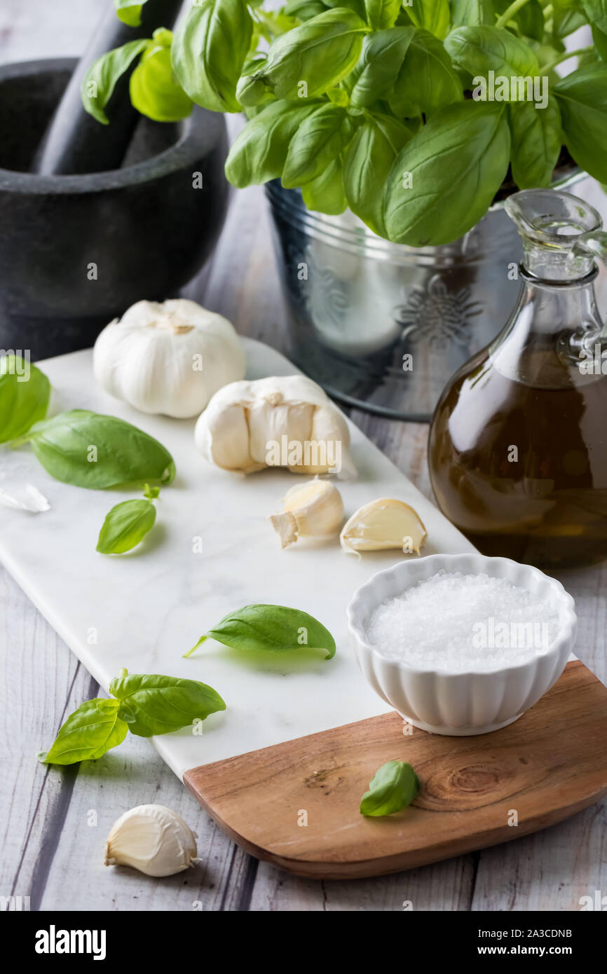 Gourmet cooking ingredients Stock Photo - Alamy