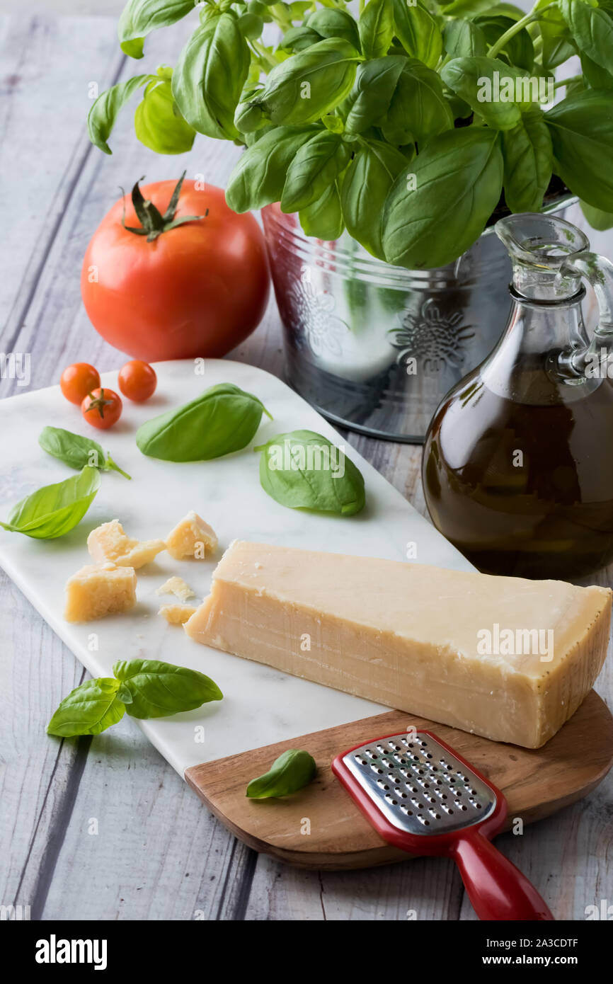 Common Italian ingredients Stock Photo - Alamy