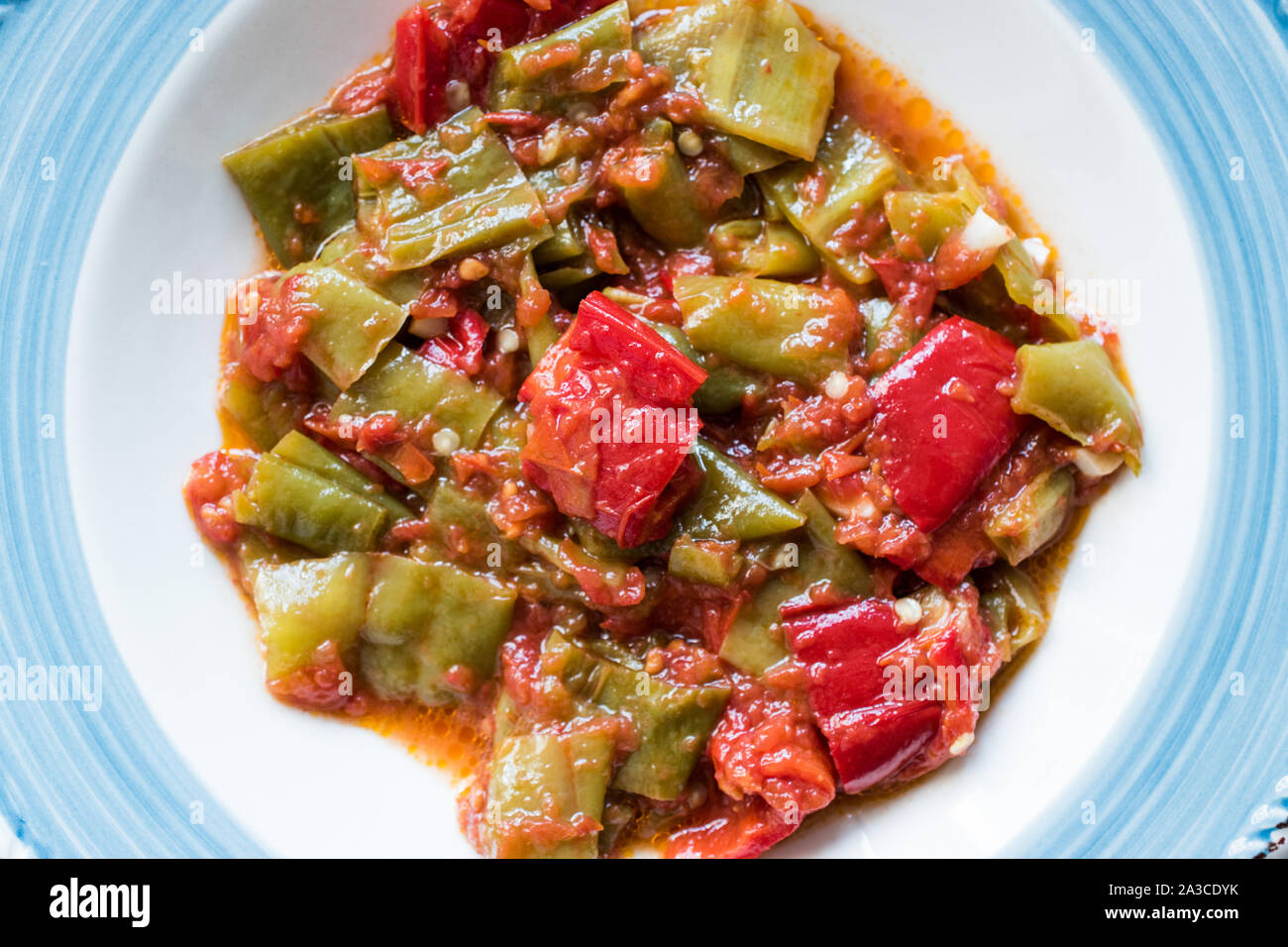 Turkish Green Pepper with Tomato Sauce / Biber Yaglamasi. Organic ...
