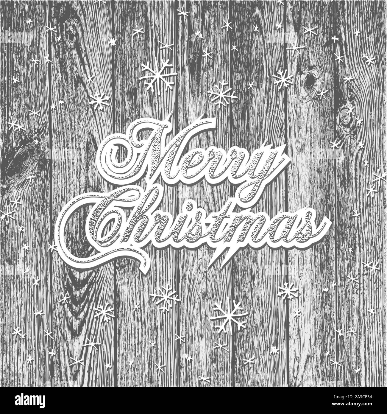 Merry Christmas silver glittering lettering design. Vector illustration ...
