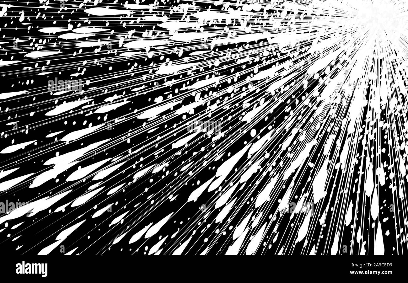Light rays. Comic book black and white radial lines background ...