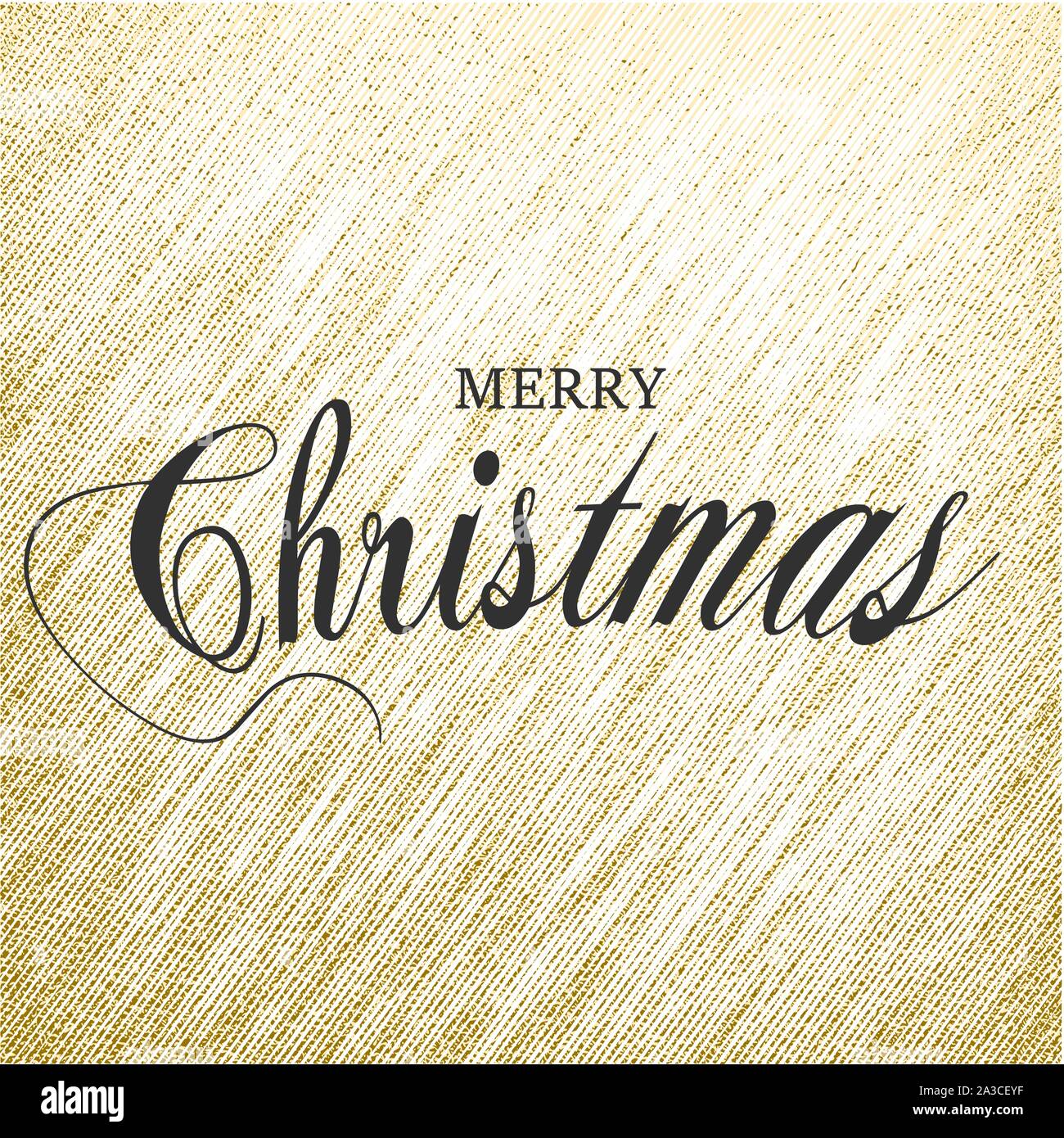 Merry Christmas gold glittering lettering design. Vector illustration ...