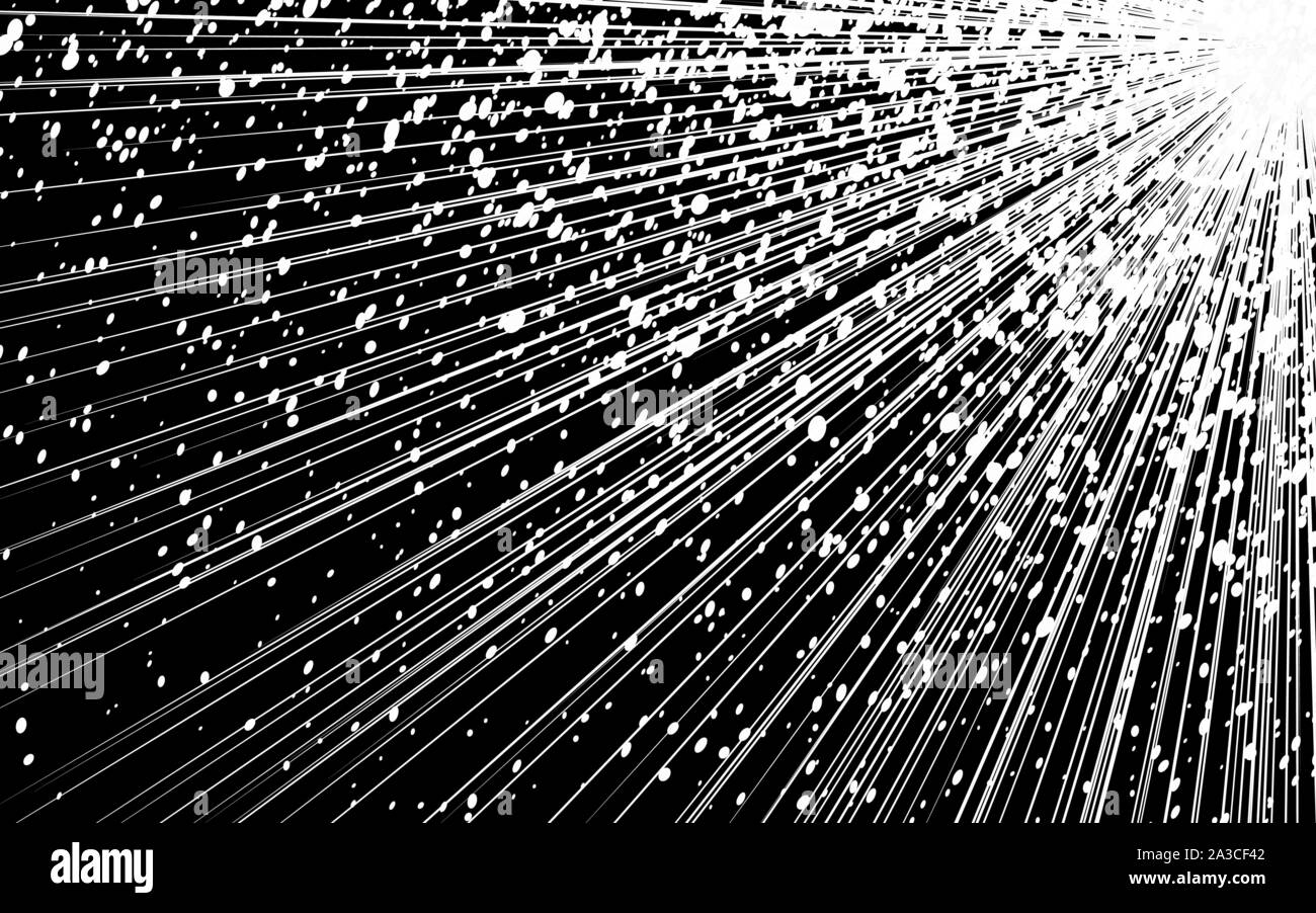 Light rays. Comic book black and white radial lines background ...