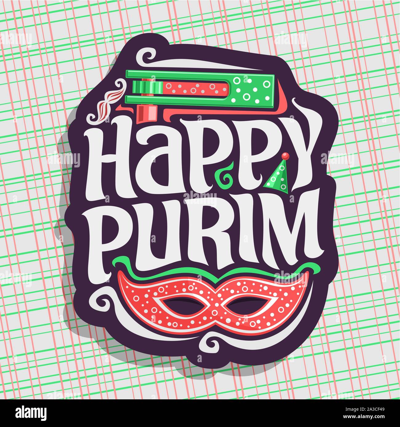 Jewish holiday purim carnival Stock Vector Images - Alamy