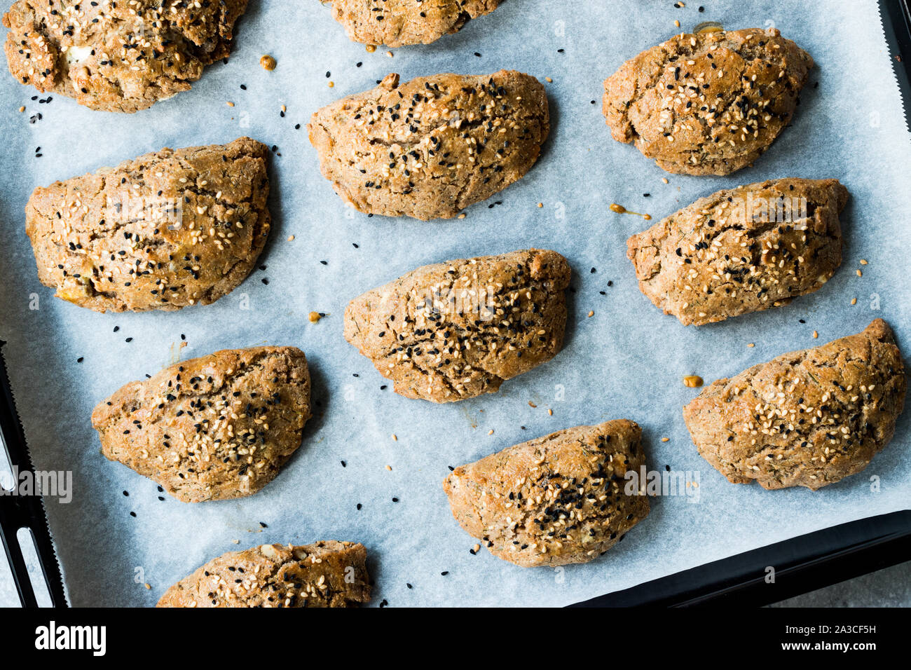 Homemade Turkish Pastries Pogaca made with Karakilcik Wheat, Cheese ...