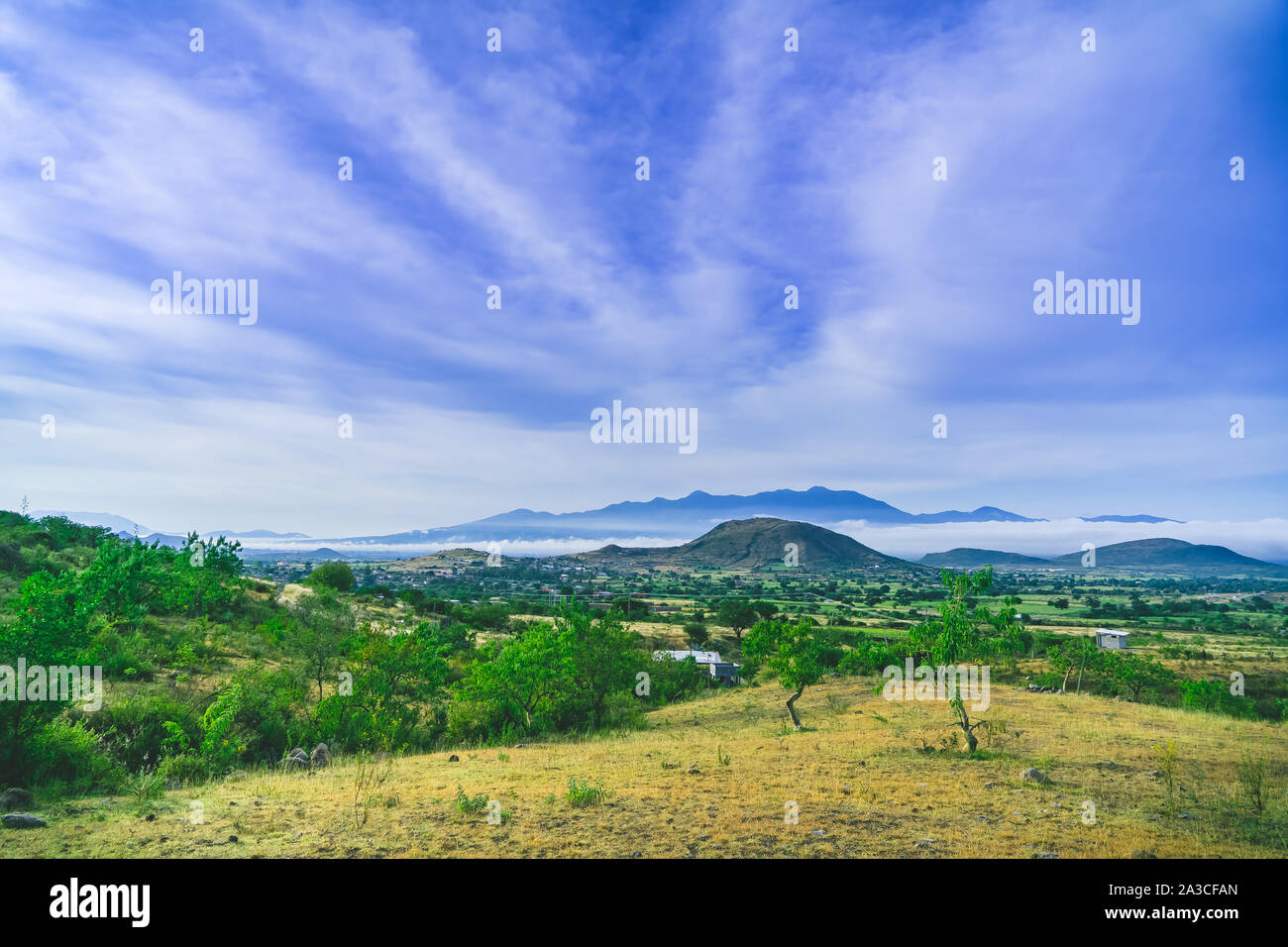 A mountain view in Teotitlan del Valle, Oaxaca, Mexoco Stock Photo - Alamy