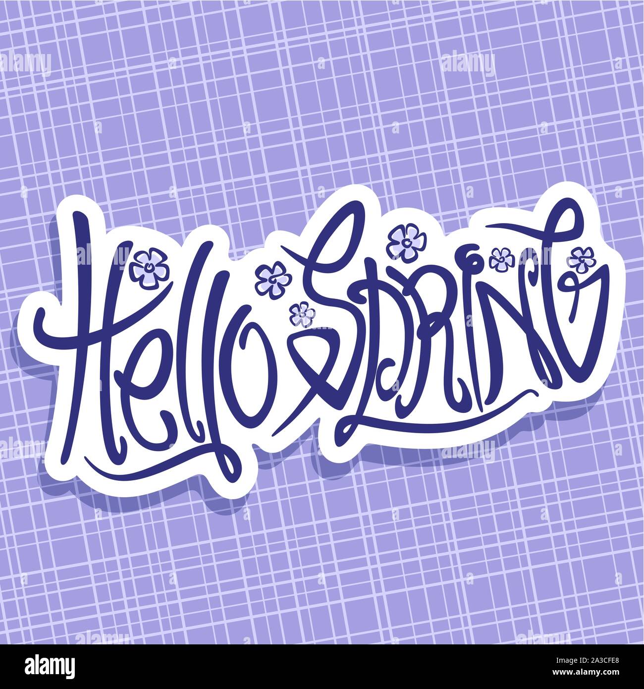 Vector poster for Spring season, original handwritten font for words ...