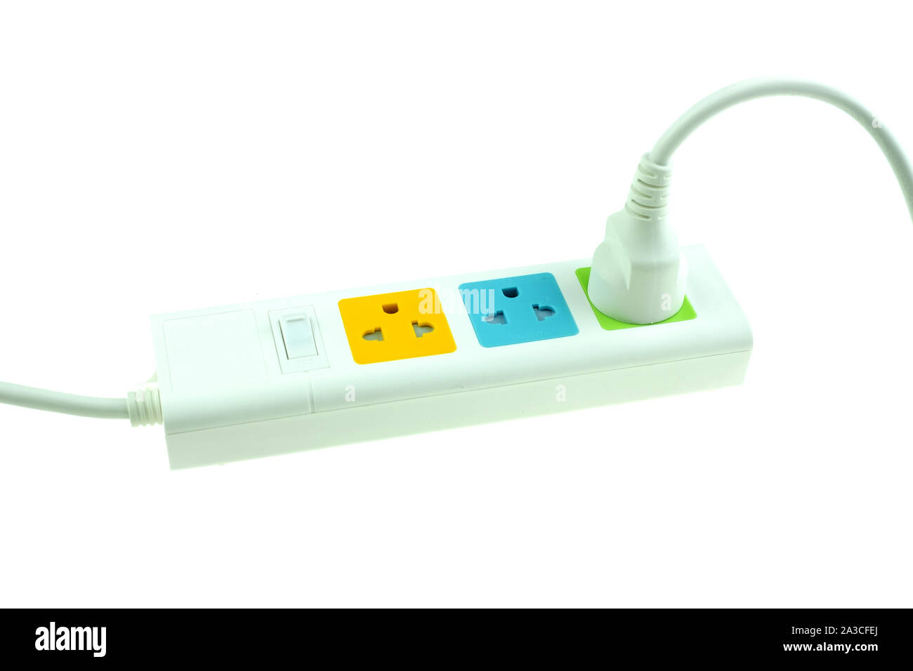 plug in outlet 220v AC cable at white background Stock Photo - Alamy