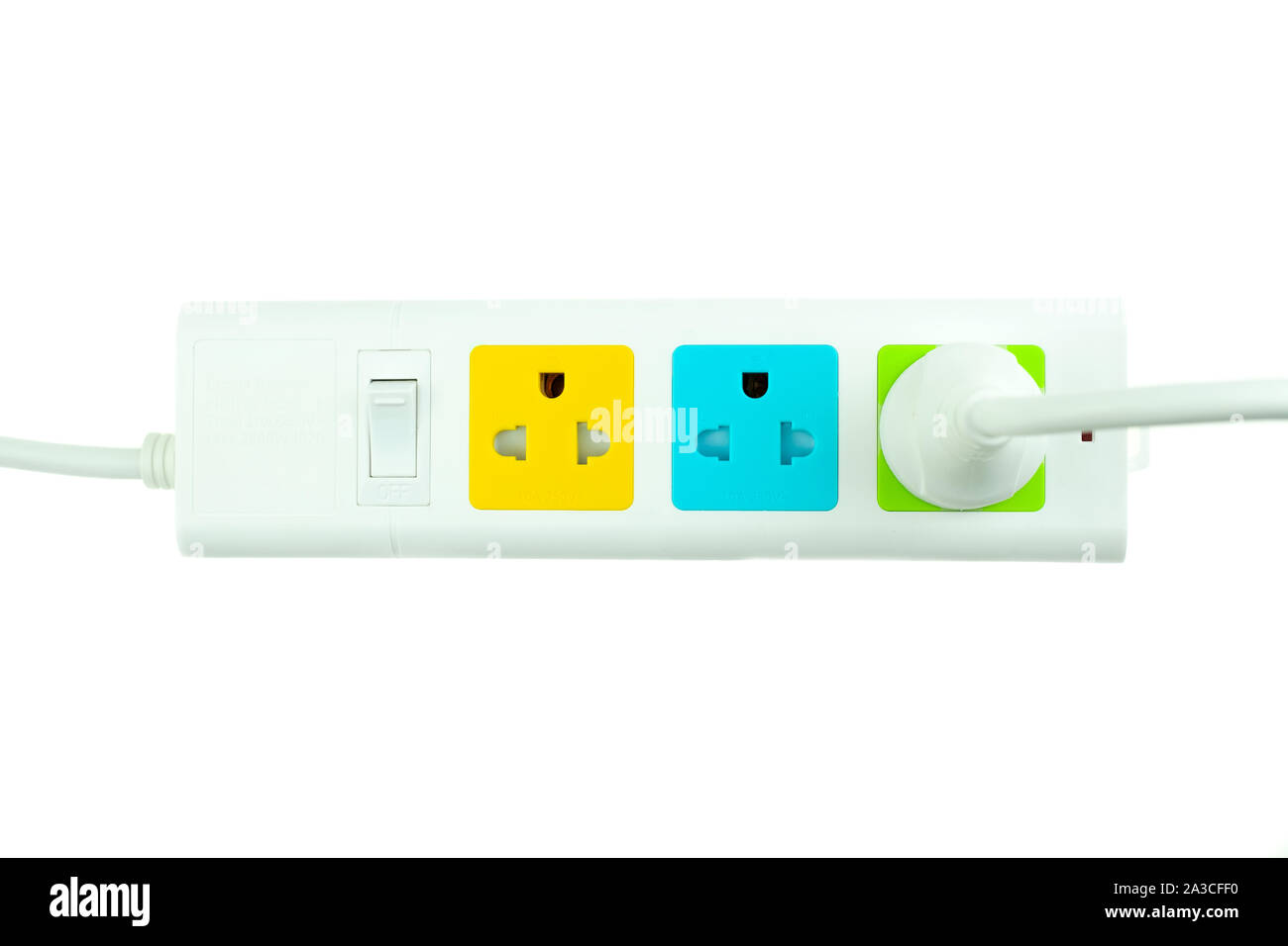 plug in outlet 220v AC cable at white background Stock Photo - Alamy