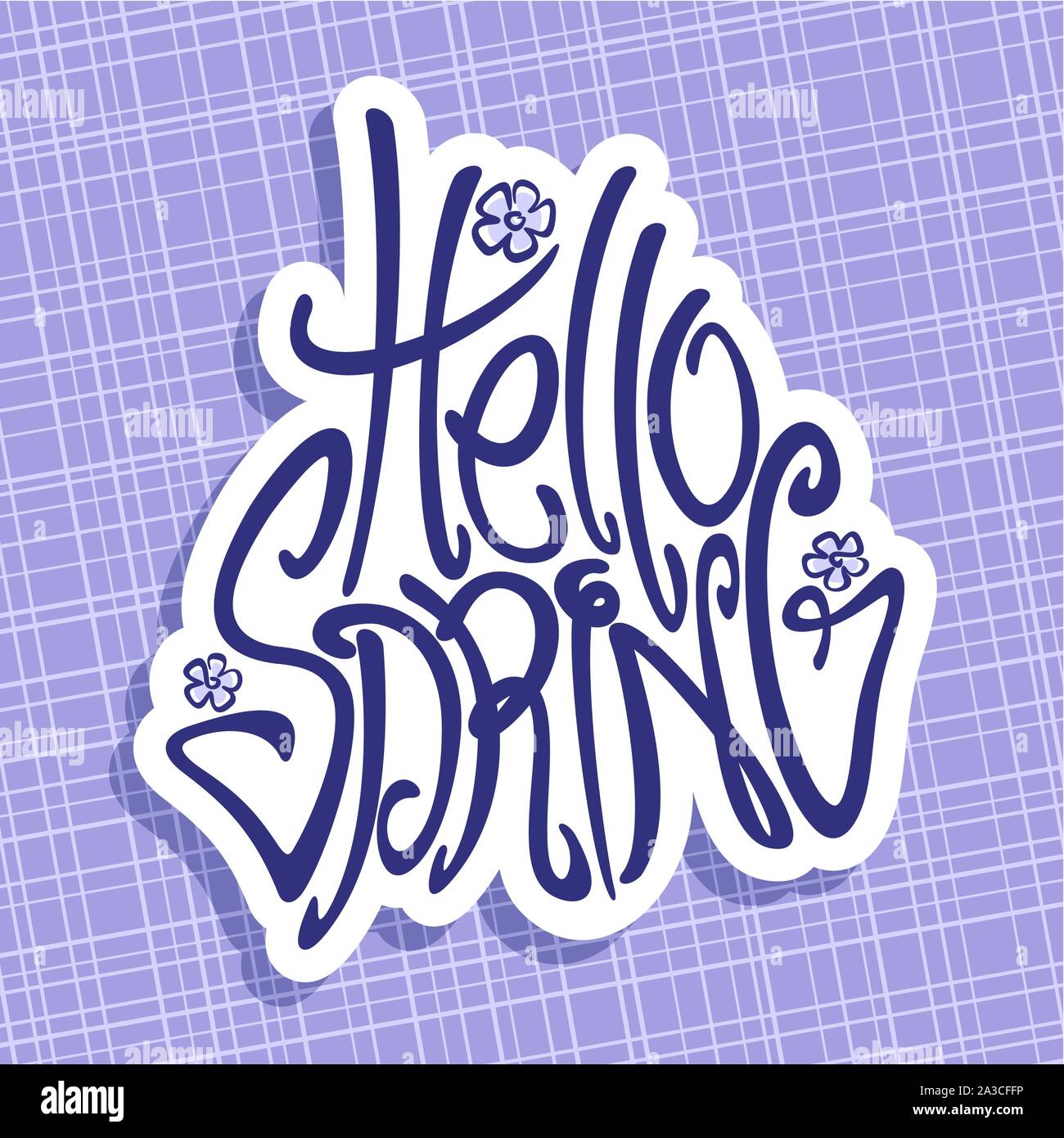 Vector poster for Spring season, original handwritten font for words ...