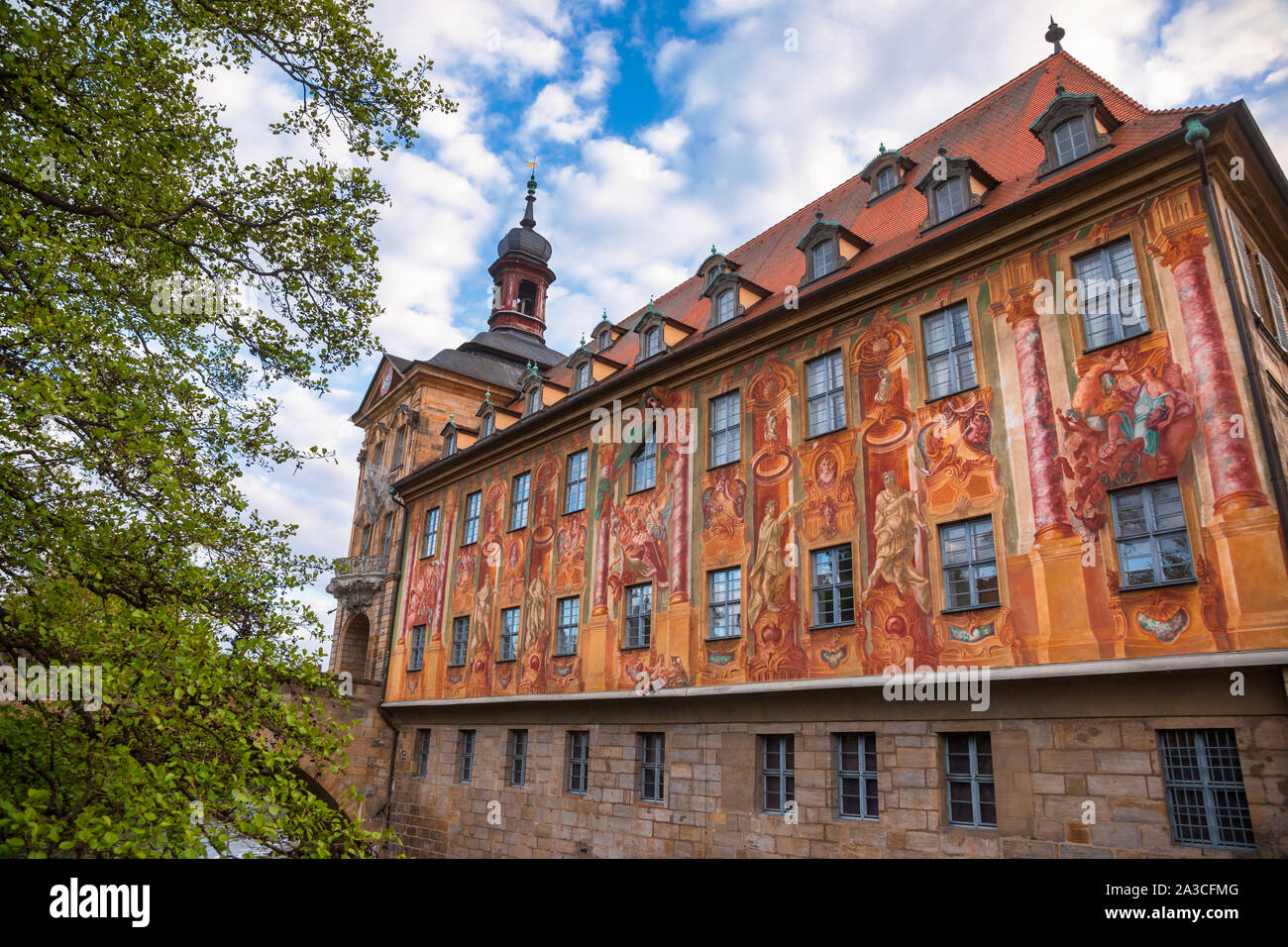 Medieval Altes Rathaus (Old Town Hall) decorated with frescoes on ...