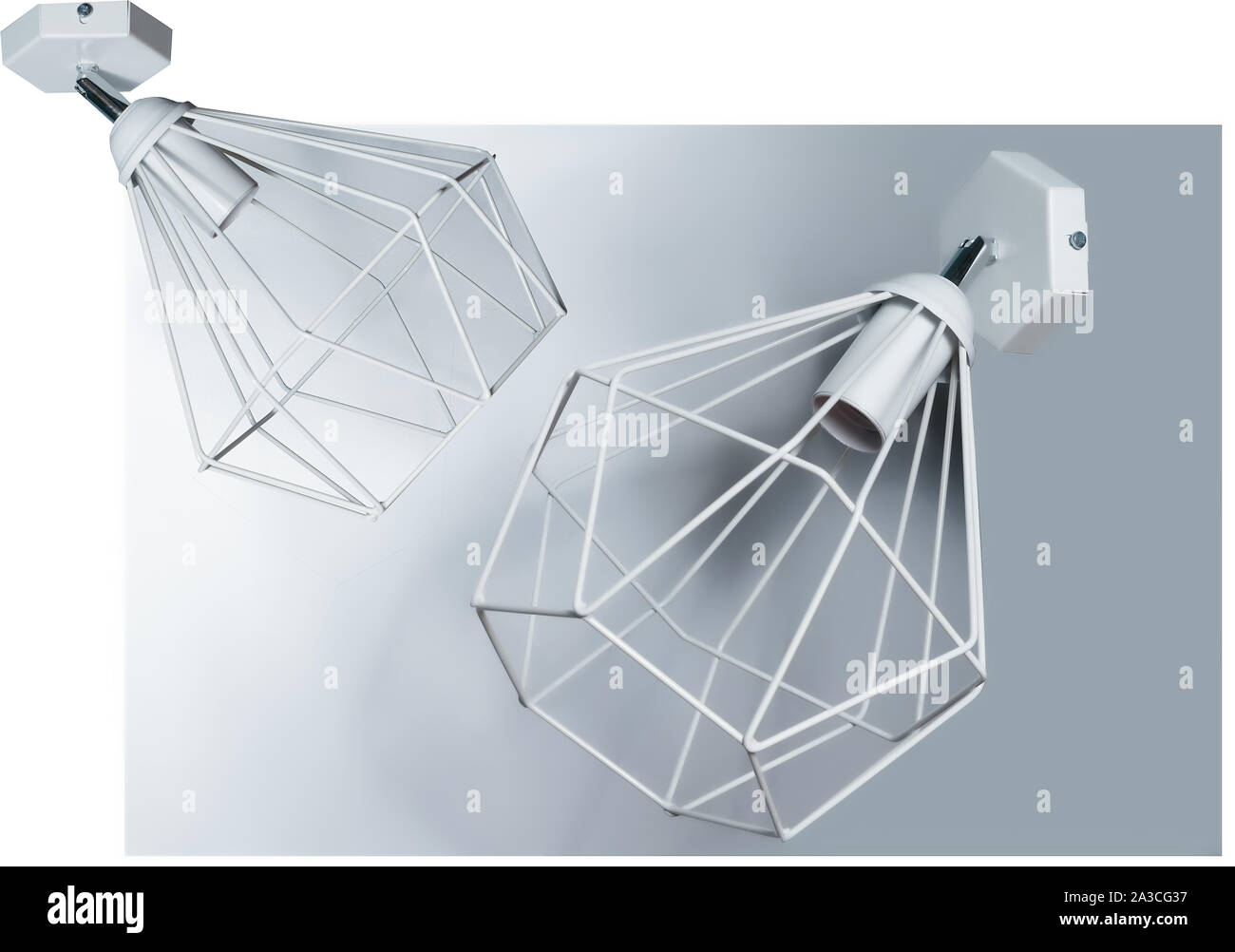 decorative lamp hanging from the ceiling.modern lamp isolated on white ...