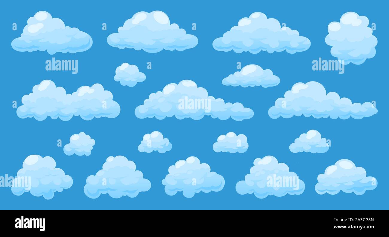 Set of cartoon clouds Stock Vector Image & Art - Alamy