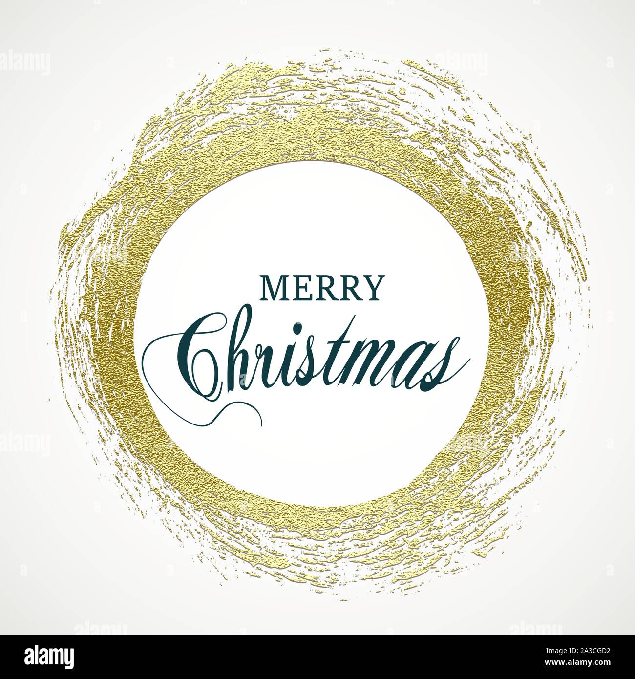 Merry Christmas gold glittering lettering design. Vector illustration ...