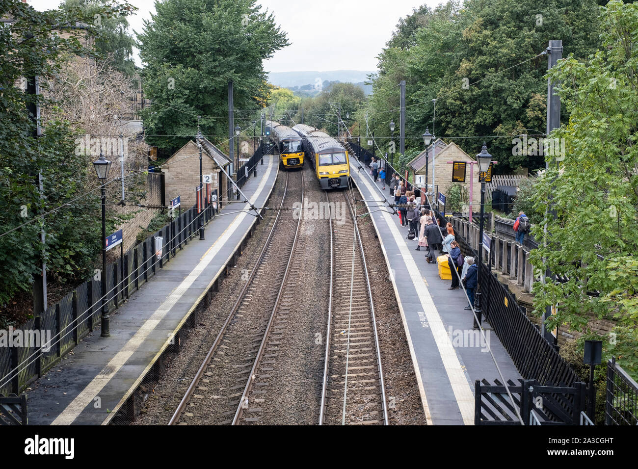Saltaire Train Station, Bradford, UK Stock Photo - Alamy