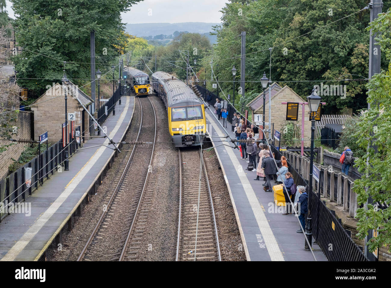 Saltaire Train Station, Bradford, UK Stock Photo - Alamy