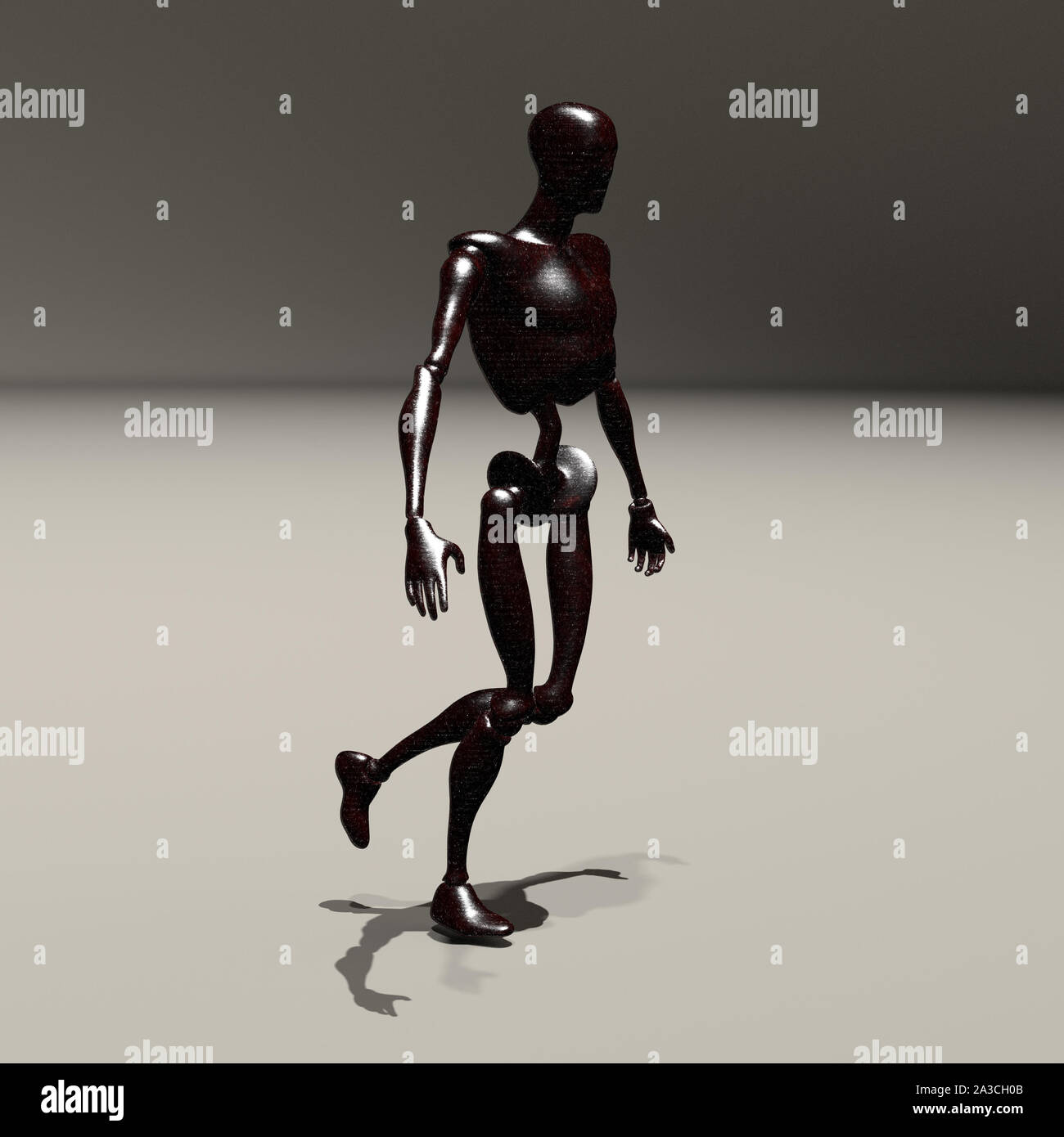 Rusted robot. 3D rendered model Stock Photo - Alamy