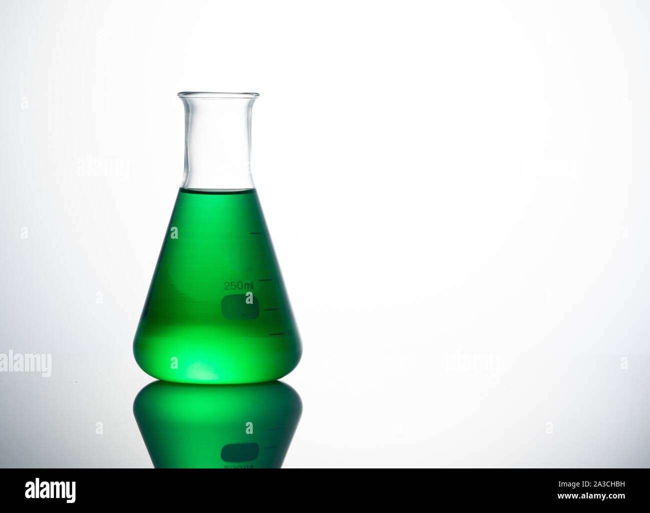 Chemical science glass on white background Stock Photo - Alamy