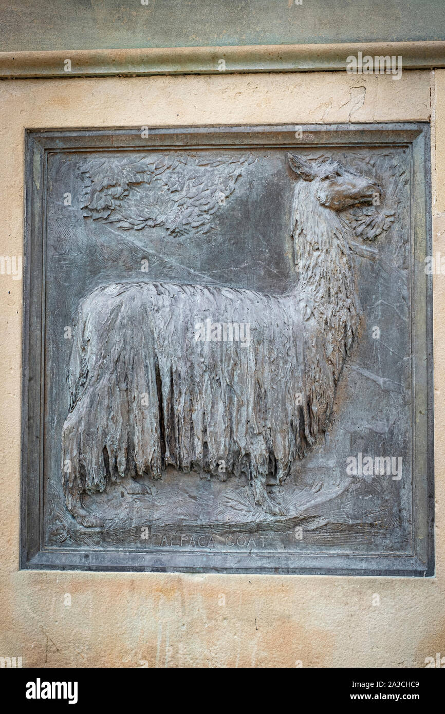 Statue of Titus Salt, in Roberts Park, Saltaire, UNESCO World heritage ...
