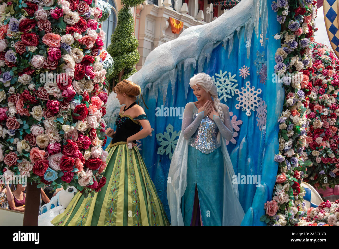 Orlando, Florida. September 23, 2019. Elsa and Anna in Festival of ...