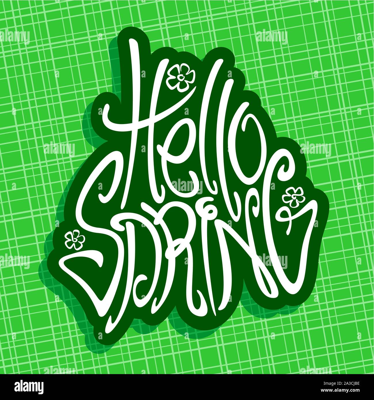 Vector poster for Spring season, original handwritten font for words ...