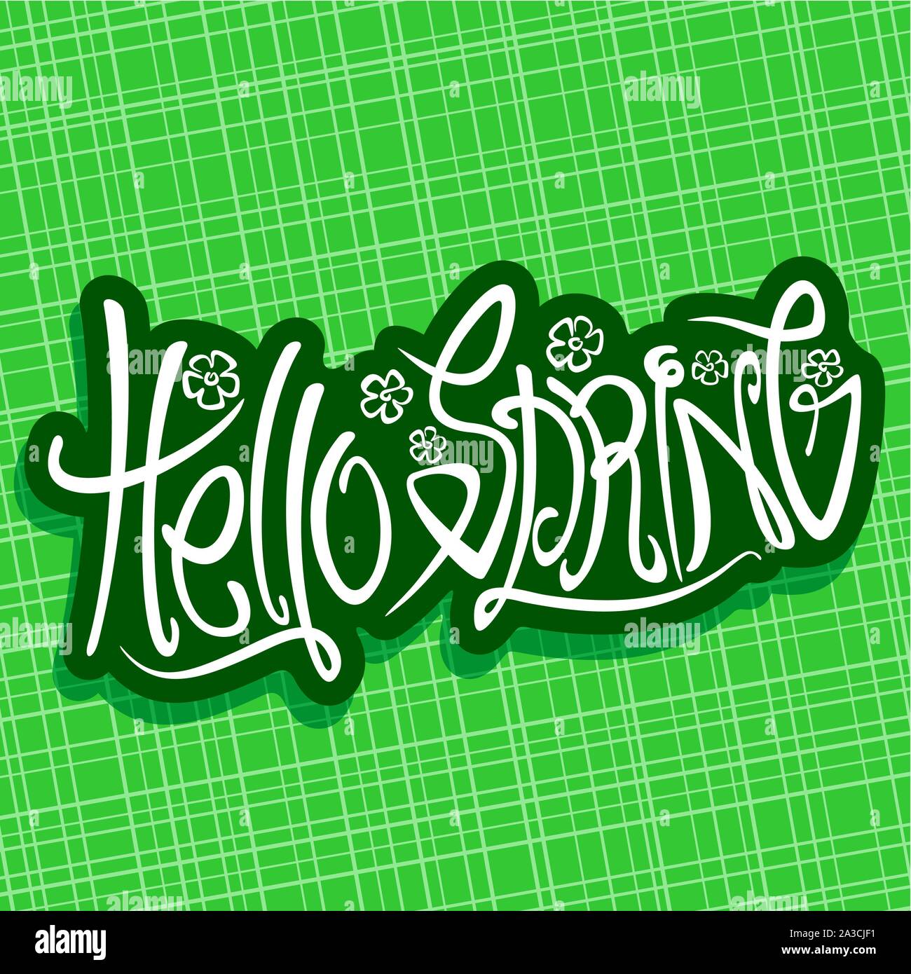 Vector poster for Spring season, original handwritten font for words ...