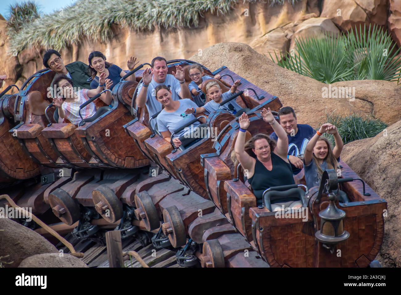 Orlando Florida September 23 2019 People Enjoying Seven Dwarfs Mine