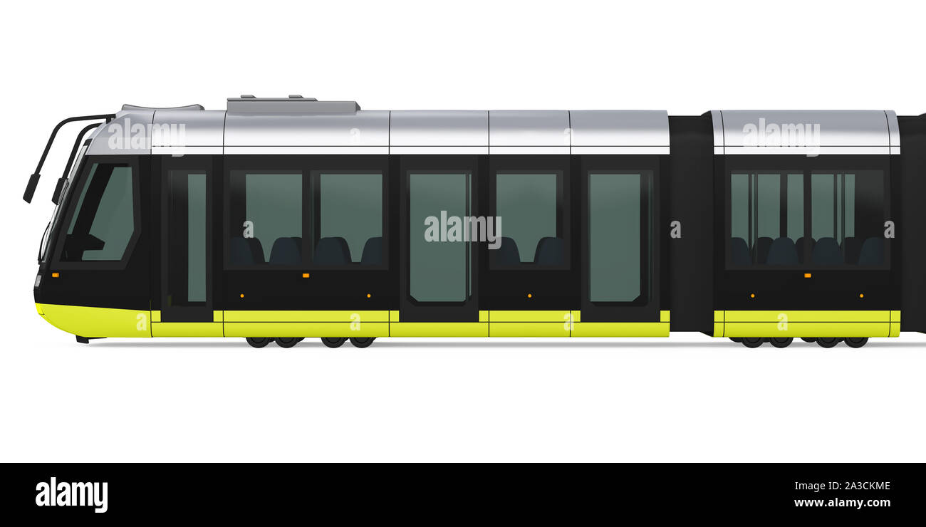 Modern Tram Isolated Stock Photo - Alamy