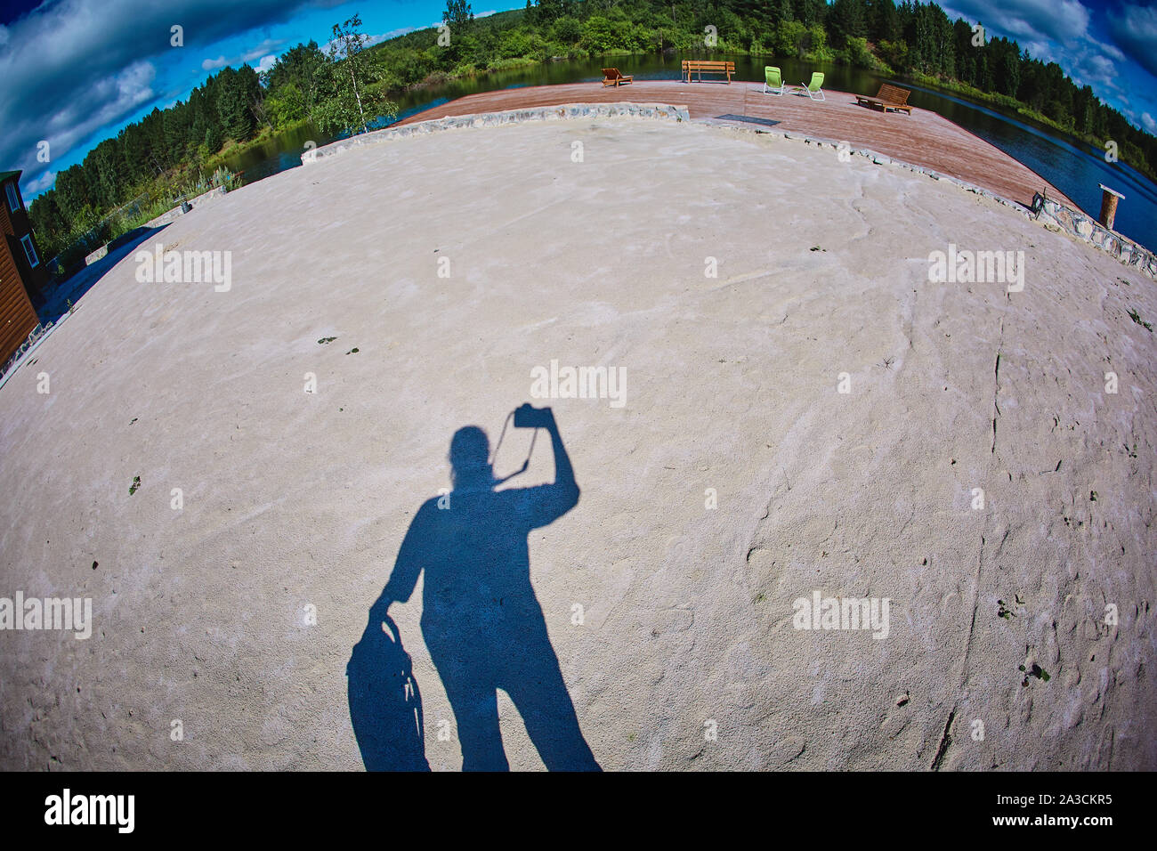 Shadow self portrait in landscape hi-res stock photography and images ...