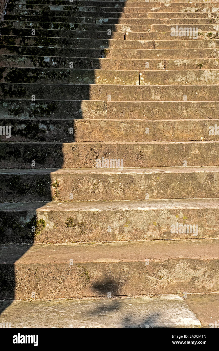 historical old worn sandstone steps Stock Photo - Alamy