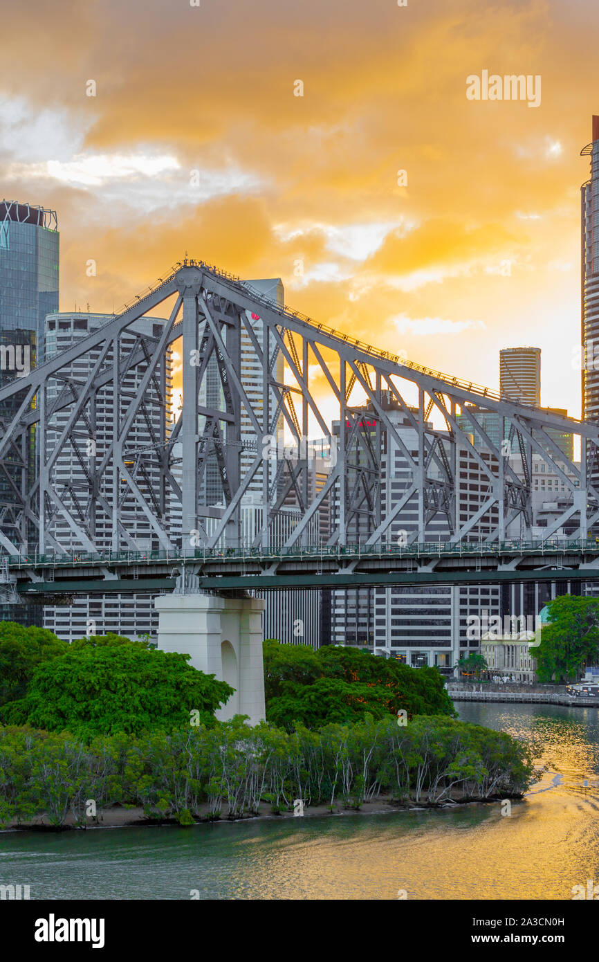 The Story Bridge in Brisbane, Queensland, Australia, is a steel ...