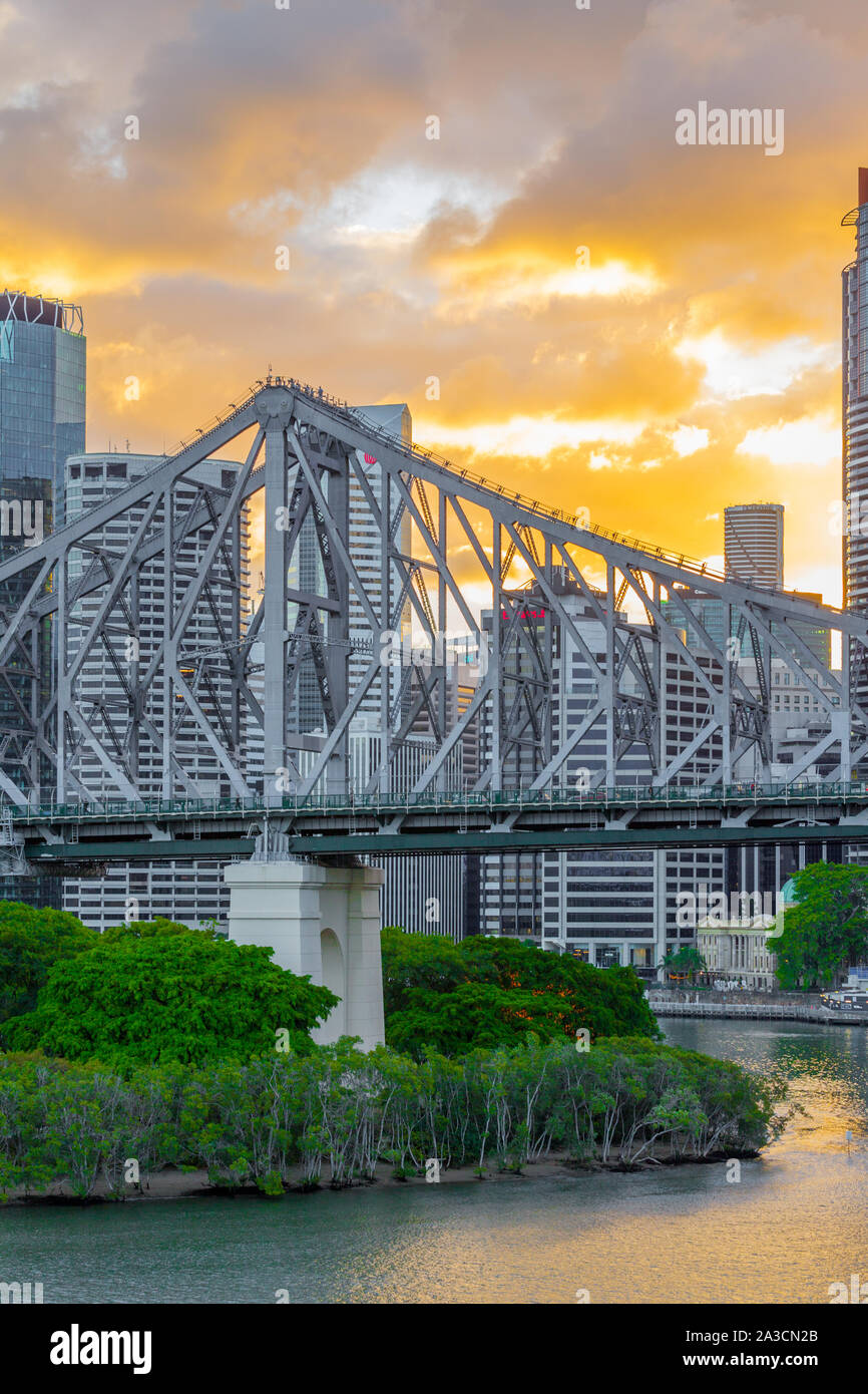The Story Bridge in Brisbane, Queensland, Australia, is a steel ...