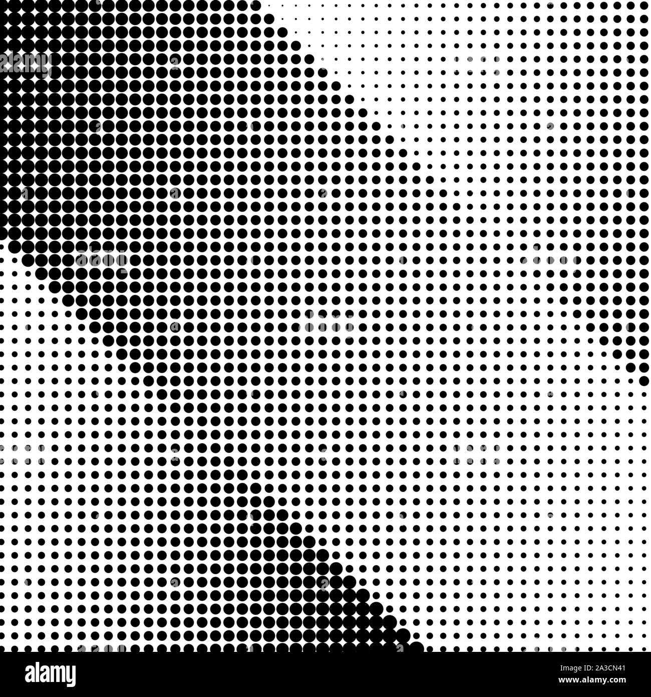 Black and white dots background. Light effect. Gradient background with ...