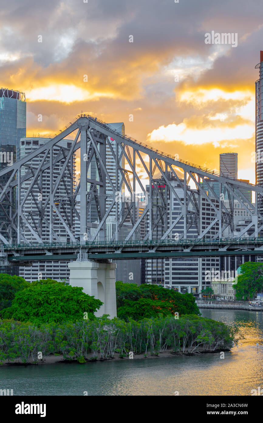 The Story Bridge in Brisbane, Queensland, Australia, is a steel ...