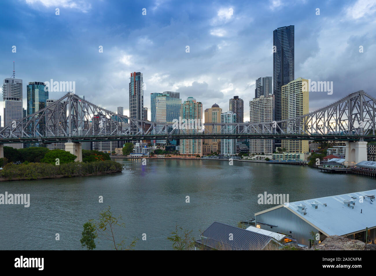 The Story Bridge in Brisbane, Queensland, Australia, is a steel ...