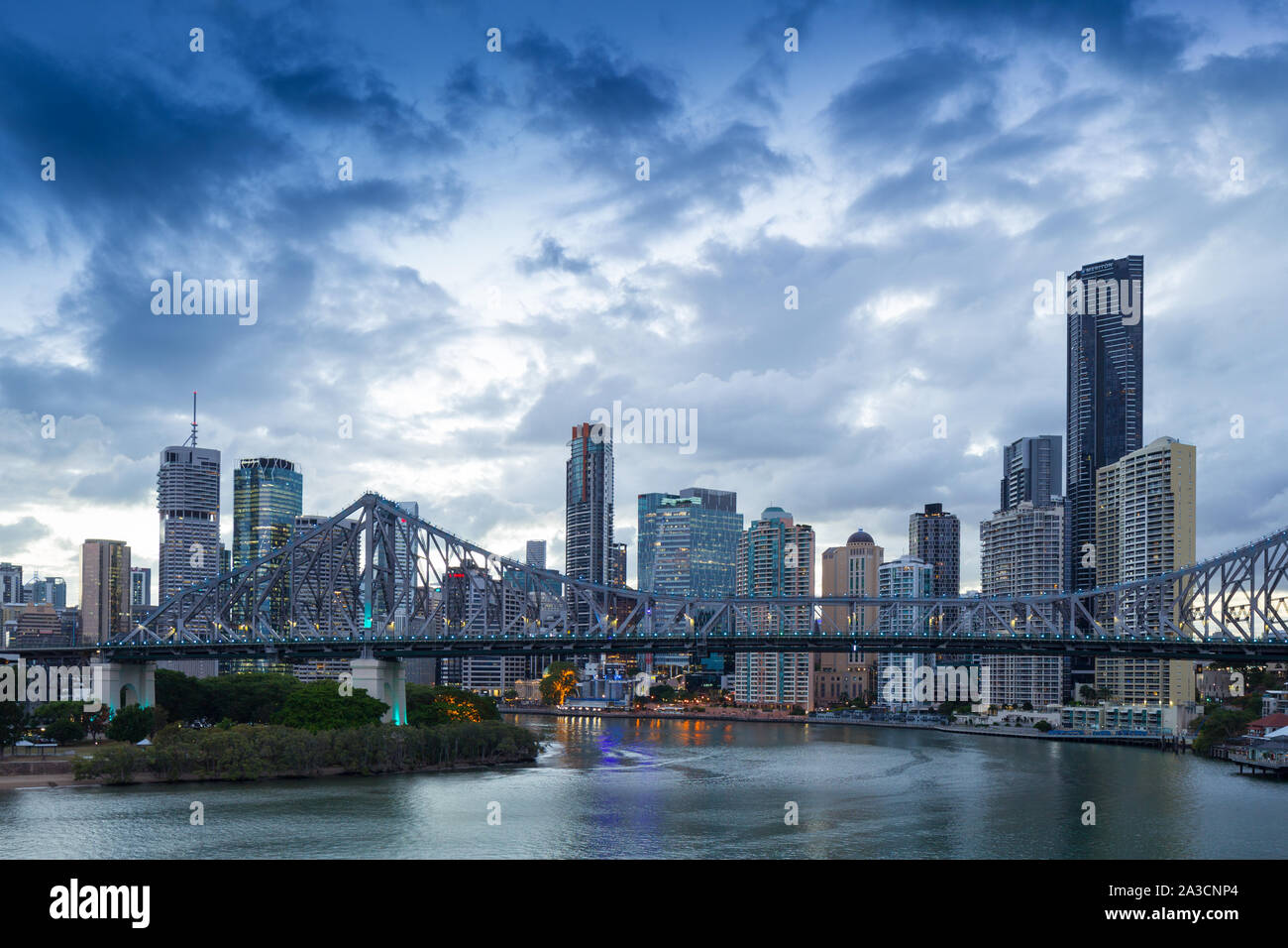 The Story Bridge in Brisbane, Queensland, Australia, is a steel ...