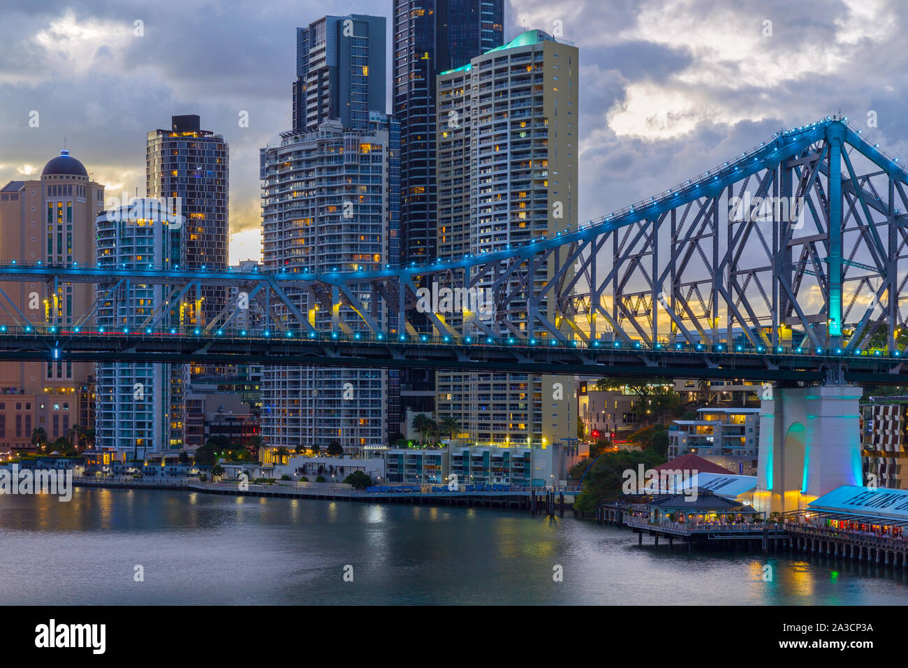 The Story Bridge in Brisbane, Queensland, Australia, is a steel ...