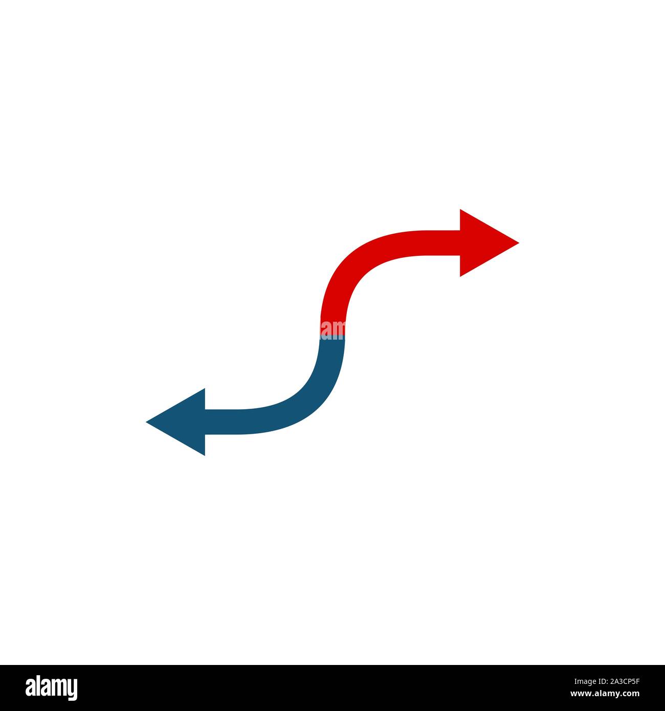 Decision Arrows in opposite direction. Stock vector illustration ...