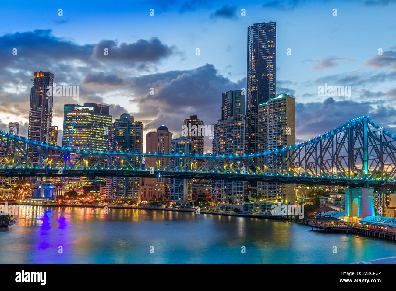 The Story Bridge in Brisbane, Queensland, Australia, is a steel ...