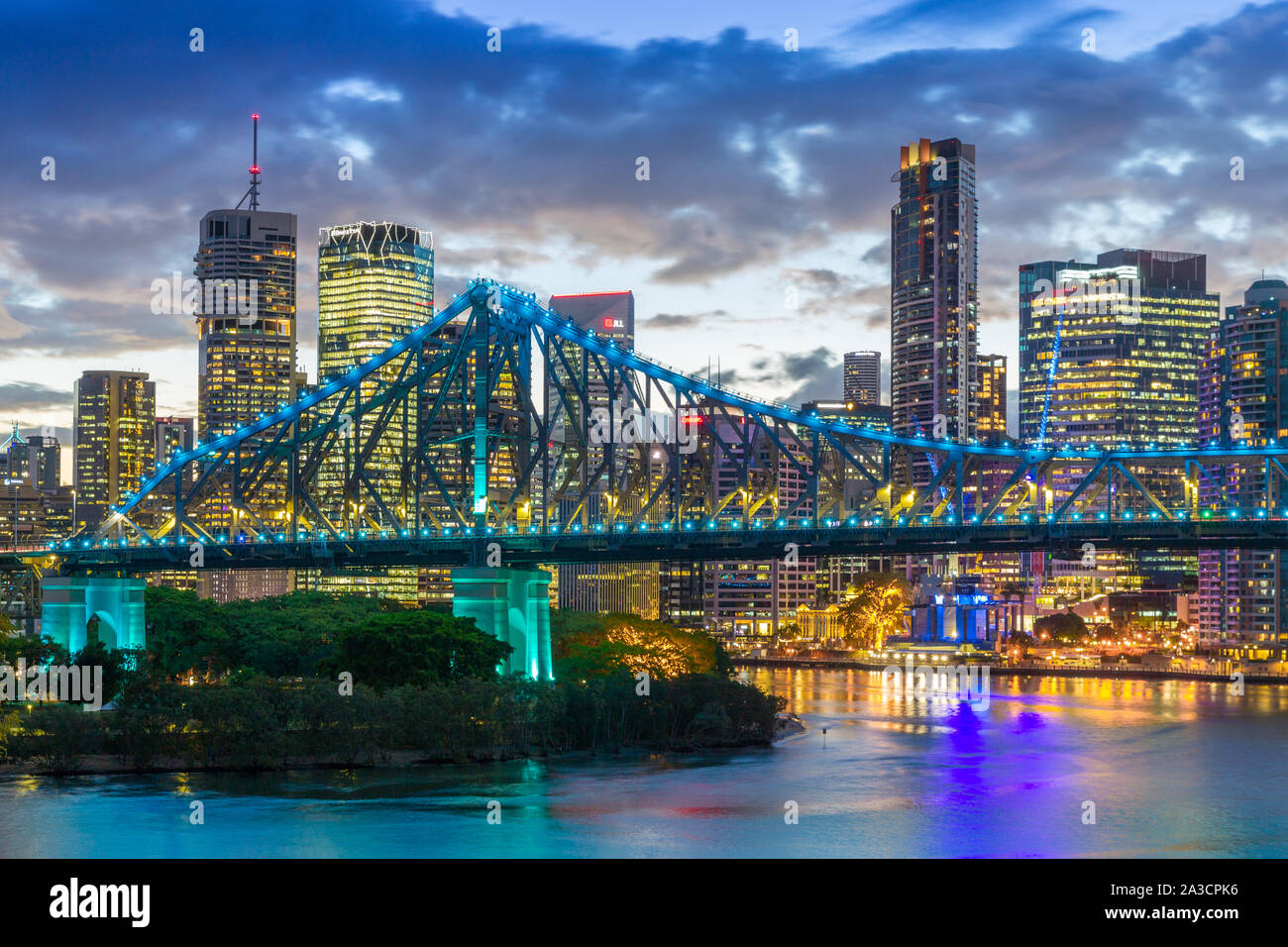 The Story Bridge in Brisbane, Queensland, Australia, is a steel ...