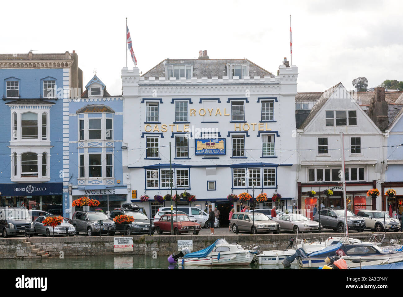 Royal Castle Hotel,Dartmouth, Devon, England, United Kingdom Stock ...