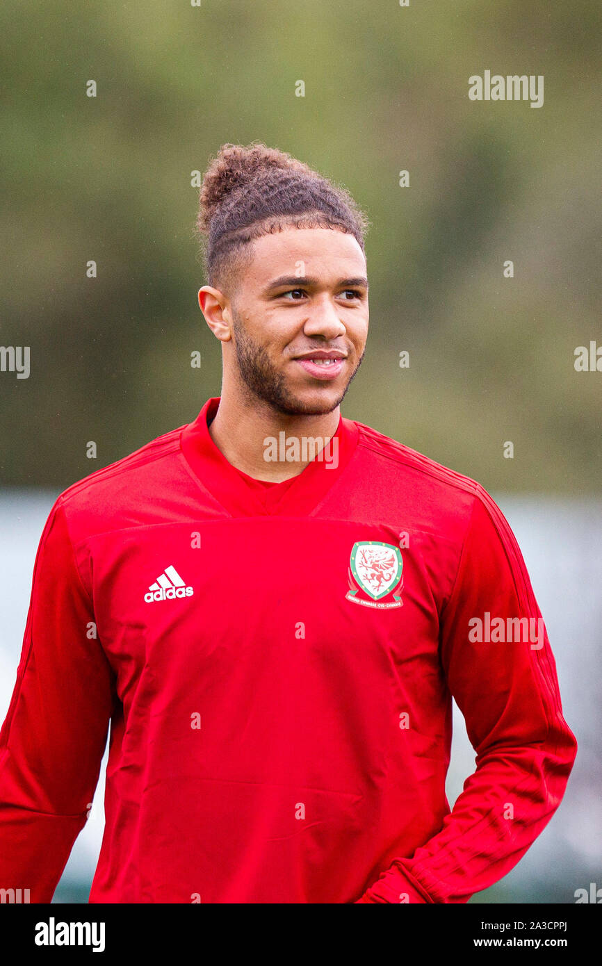 Hensol, Wales, UK, October 7th 2019. Tyler Roberts during Wales ...