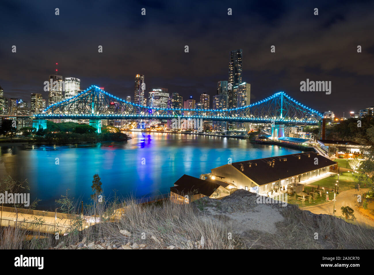 The Story Bridge in Brisbane, Queensland, Australia, is a steel ...