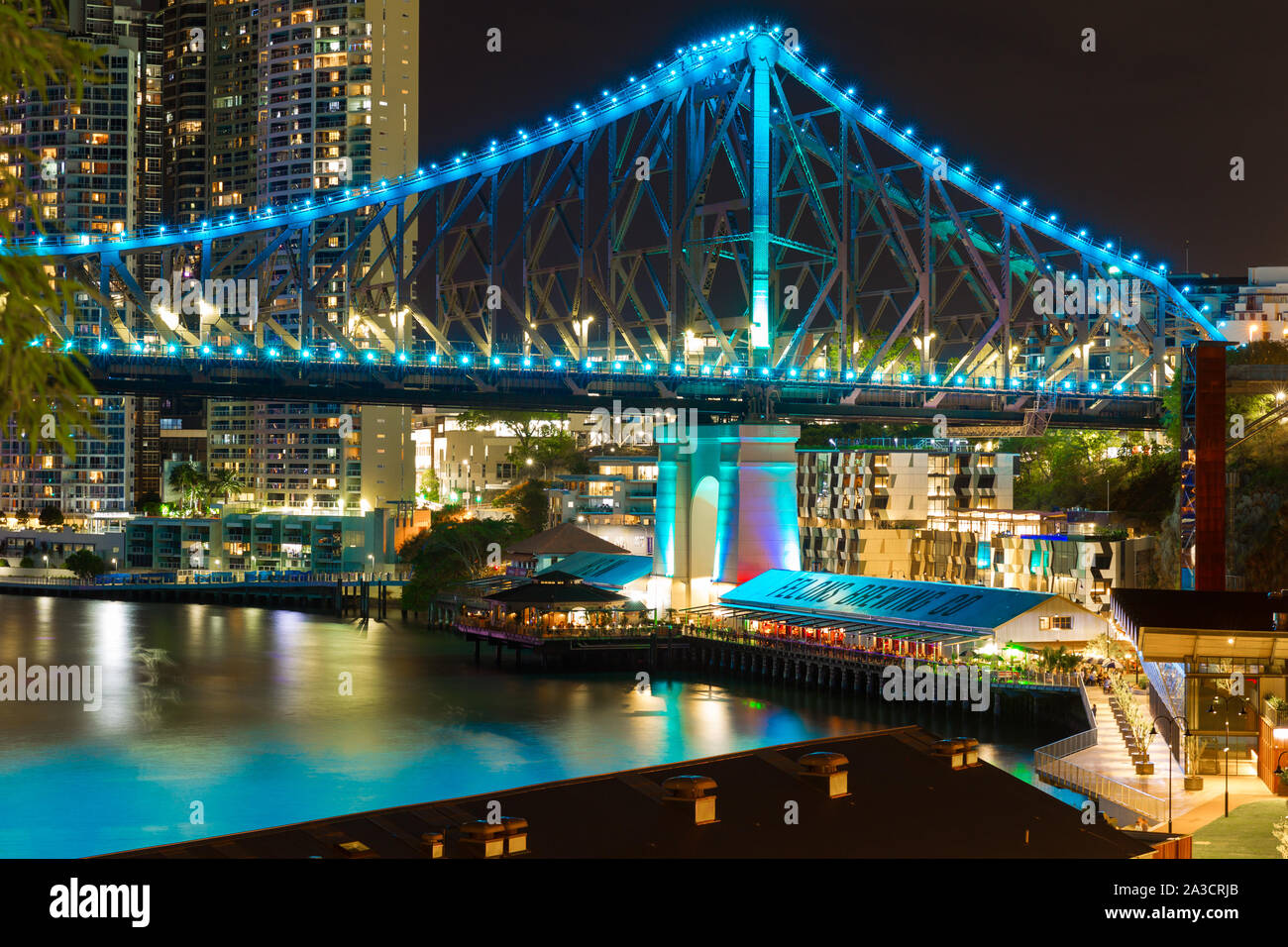 The Story Bridge in Brisbane, Queensland, Australia, is a steel ...